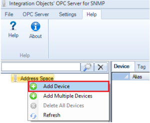 How to configure OPC Server for SNMP | Integration objects