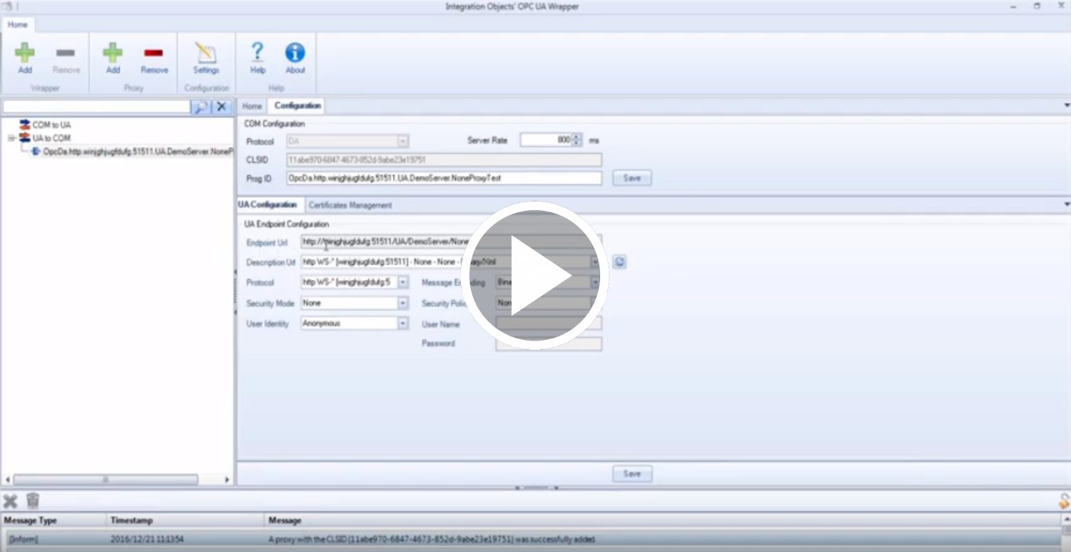 OPC UA demo videos - Integration Objects